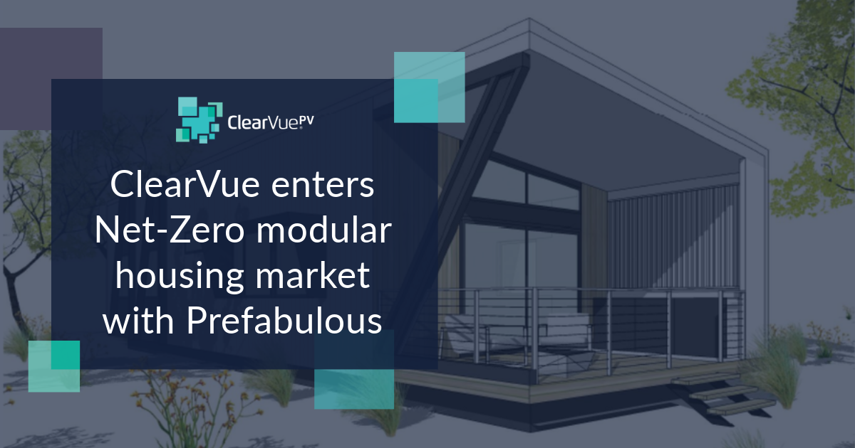 Solar glass for net zero modular houses | ClearVue Solar Glass BIPV